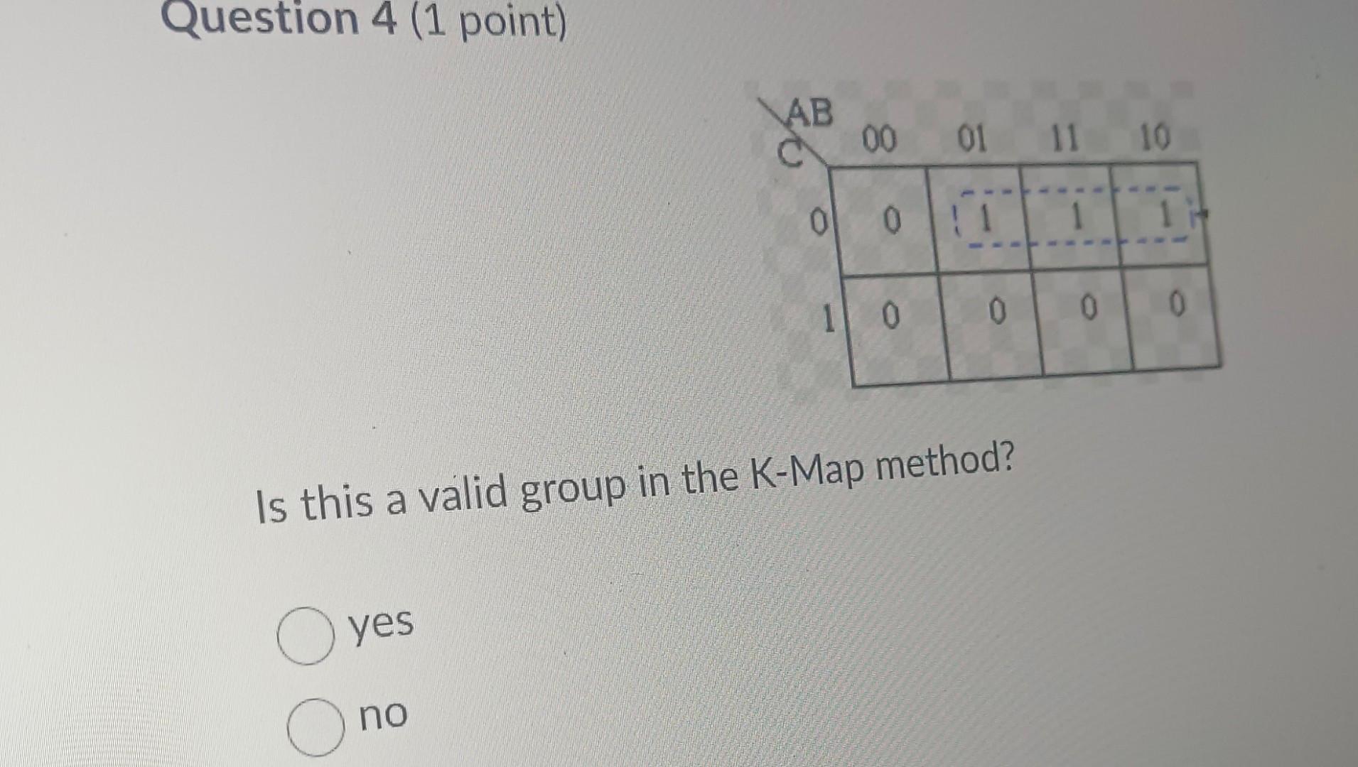 Solved Question 4 (1 point) Is this a valid group in the | Chegg.com
