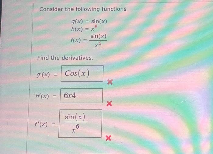Solved Consider the following functions | Chegg.com