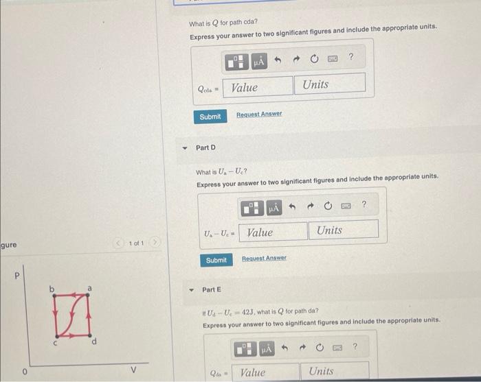 Solved When a gas is taken frem a to c along the curved pain | Chegg.com