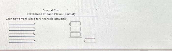Solved Financing Activities on the Statement of Cash Flows | Chegg.com