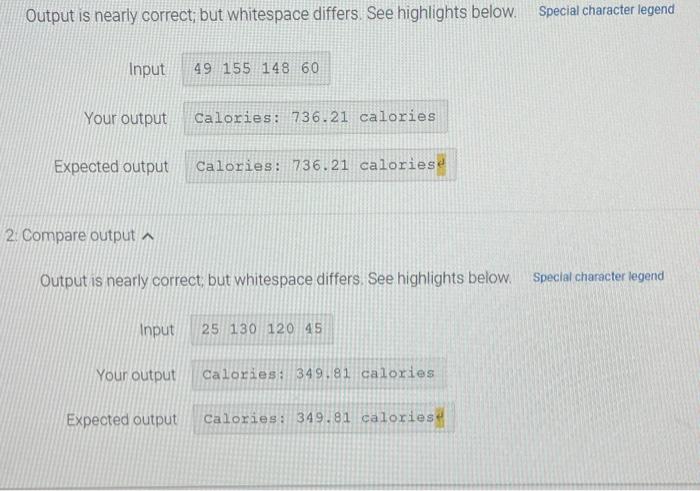 Solved 2.22 LAB: Expression for calories burned during | Chegg.com