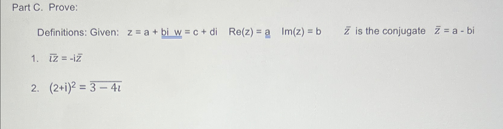 Solved Part C. ﻿Prove:Definitions: Given: | Chegg.com
