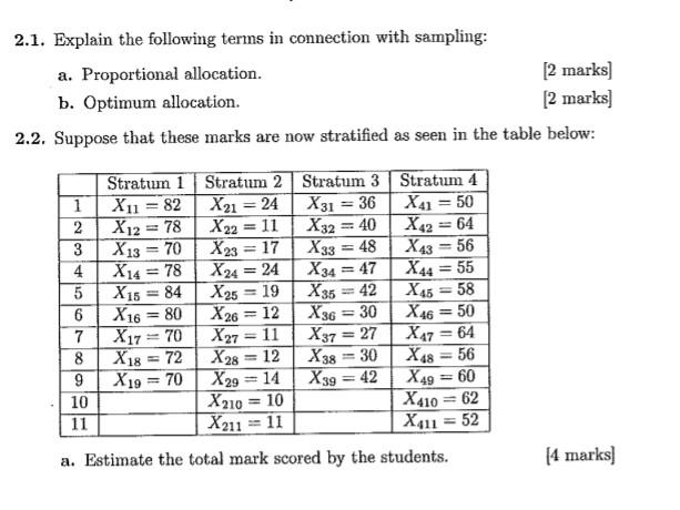 Solved 2.1. Explain the following terms in connection with | Chegg.com