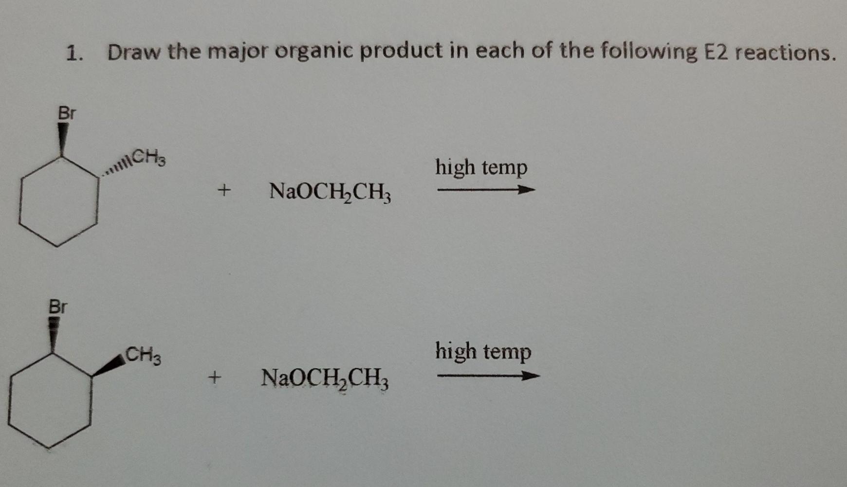 Solved Draw the major organic product in each of the | Chegg.com