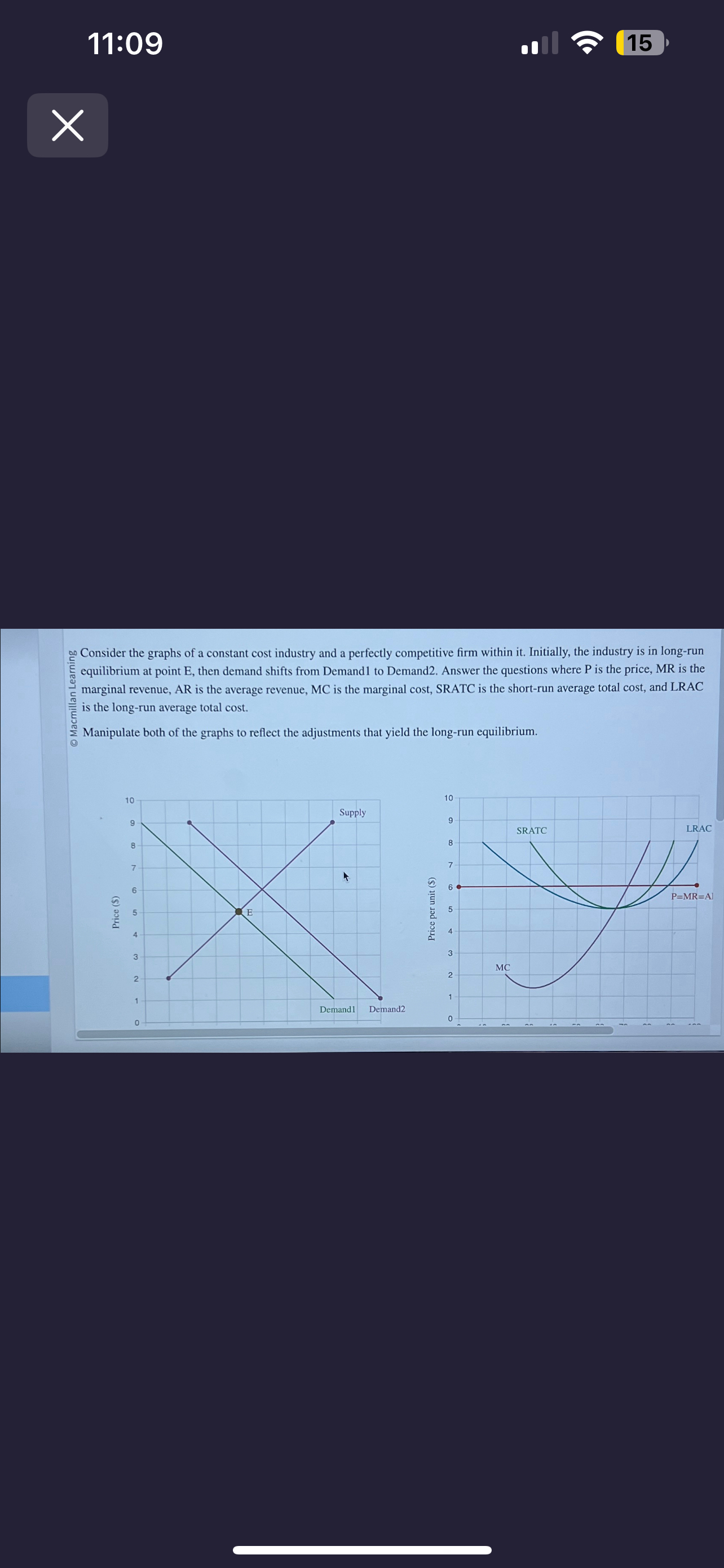 Solved Consider the graphs of a constant cost industry and a | Chegg.com