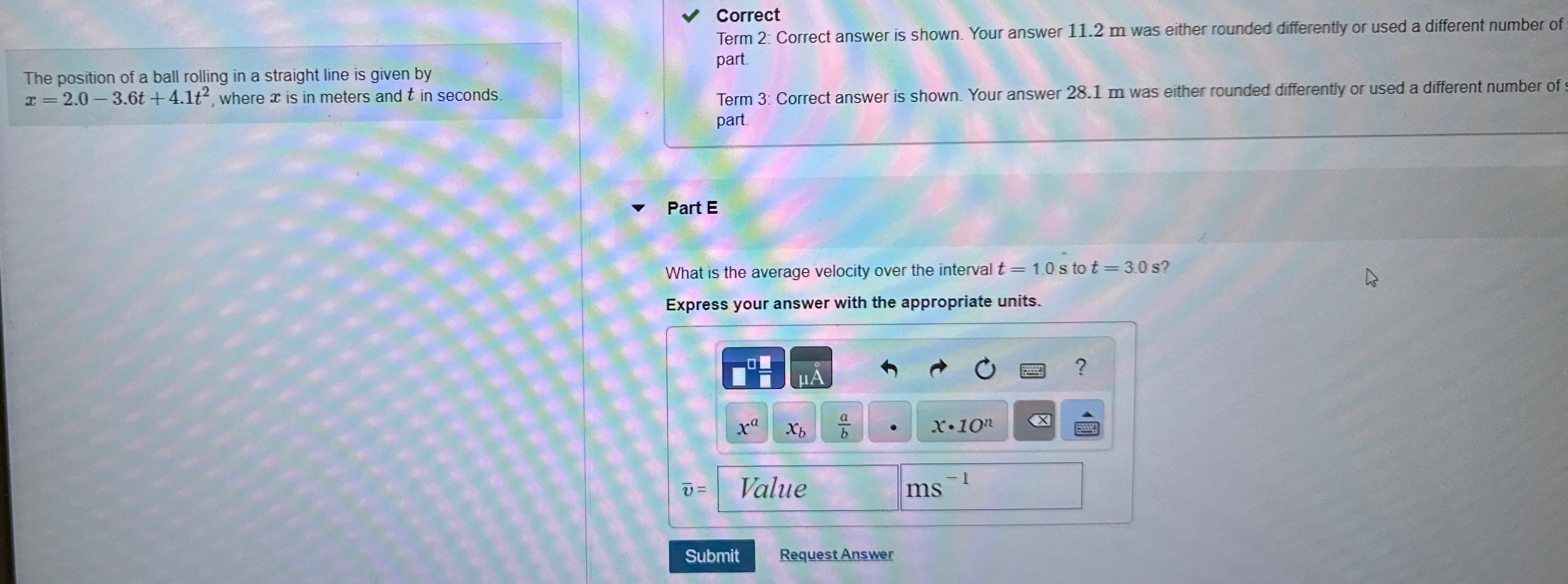 Solved CorrectTerm 2: Correct answer is shown. Your answer | Chegg.com