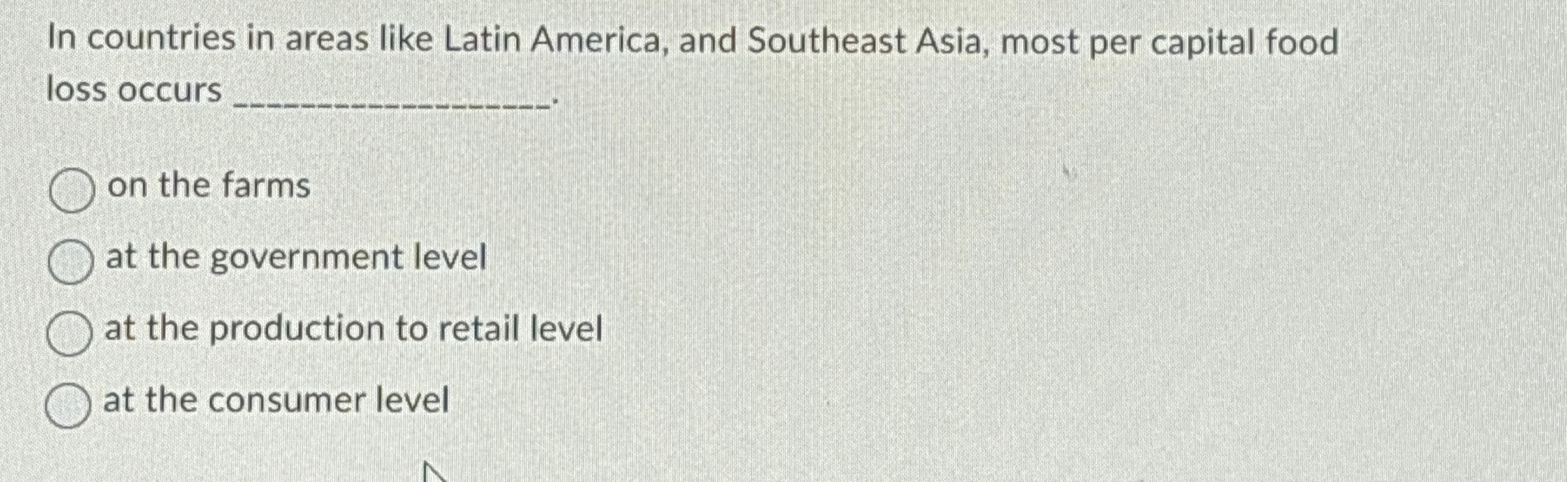 Solved In countries in areas like Latin America, and | Chegg.com