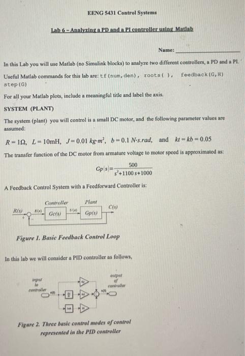 Solved Lab 6 - Analyzing APD and a PI controller using | Chegg.com