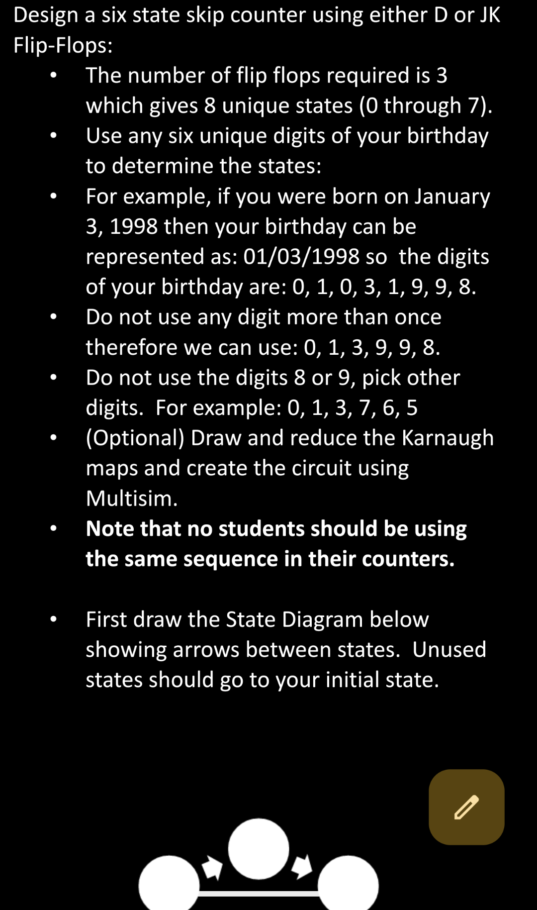 Solved Design a six state skip counter using either D or JK | Chegg.com