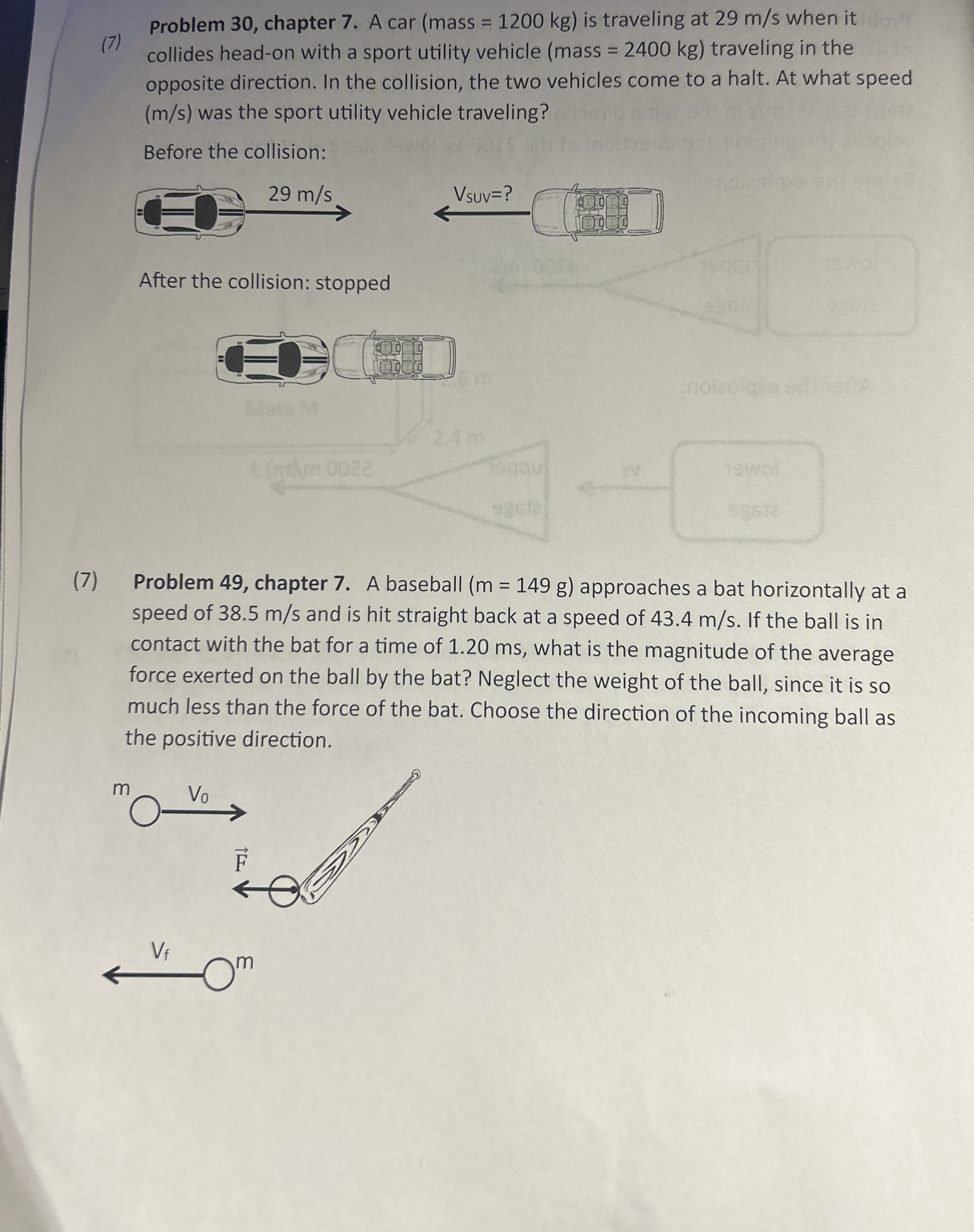 Solved (7)Problem 30, ﻿chapter 7. ﻿A car (mass =1200kg ) ﻿is | Chegg.com