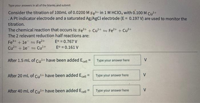 Solved 0/24 answered E = Eº - (RT/nF)lnQ E = E° | Chegg.com