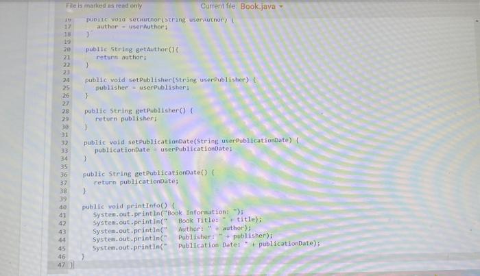 Solved 10.16 LAB: Book information (overriding member | Chegg.com