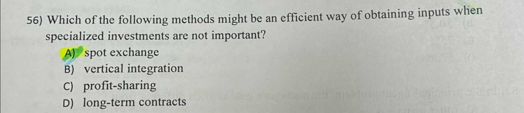 Solved Which of the following methods might be an efficient | Chegg.com