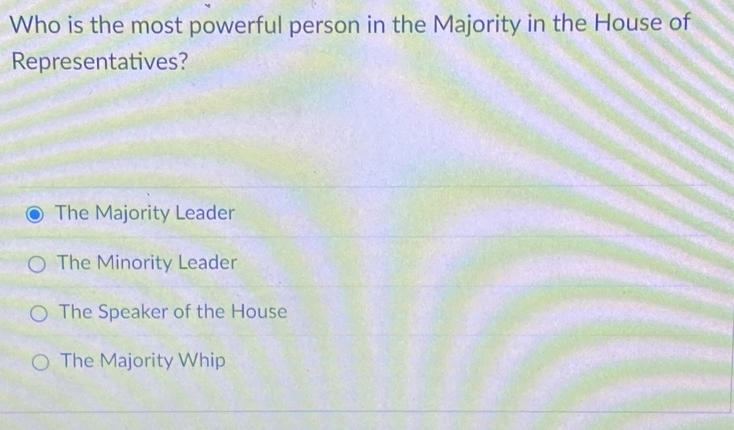 Solved Who is the most powerful person in the Majority in | Chegg.com