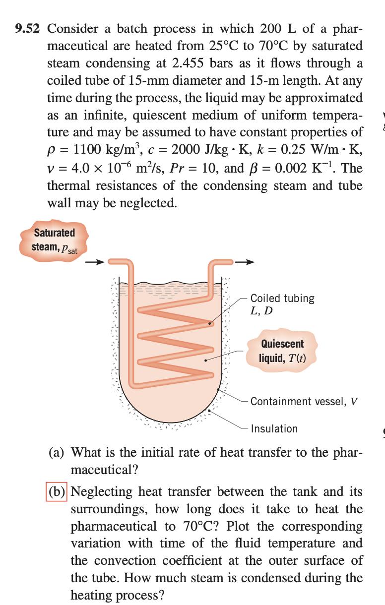 Solved 9.52 ﻿Consider a batch process in ﻿which 200 L of ﻿a | Chegg.com