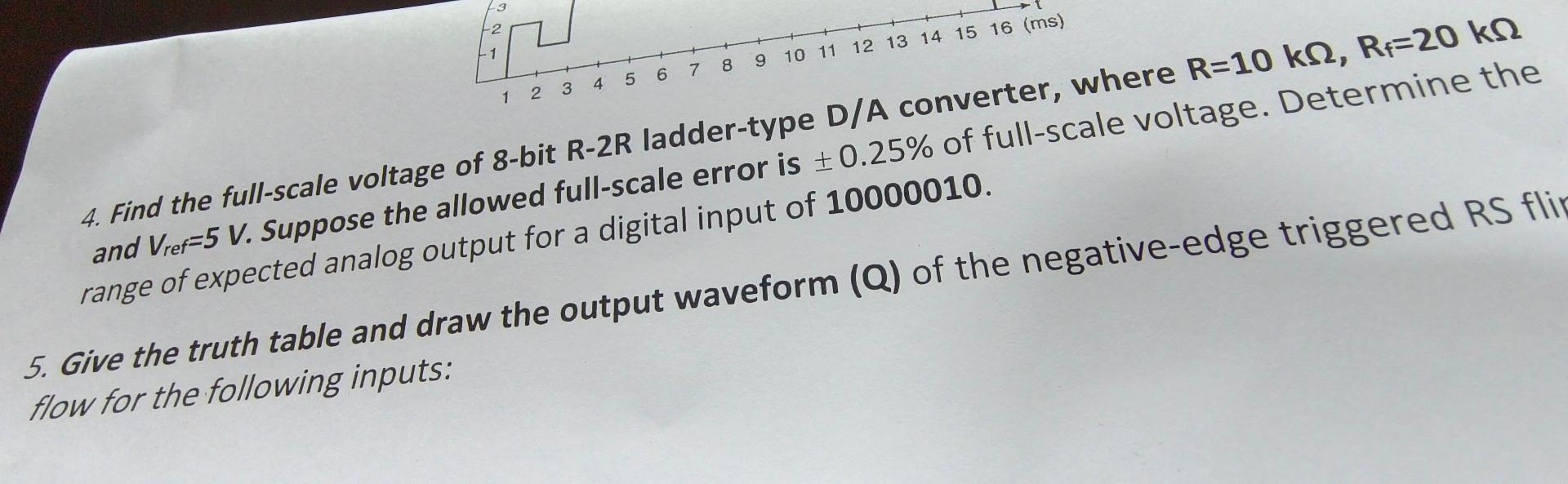 Solved flow for the following inputs: | Chegg.com