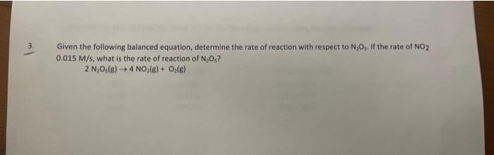 Solved Given the following balanced equation, determine the | Chegg.com