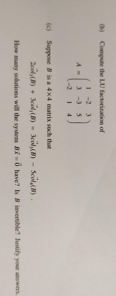 Solved 3.(a) Prove using the definition of row equivalence | Chegg.com