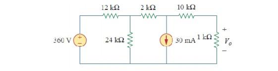 Solved use norton's theorem for finding the voltage Vo | Chegg.com