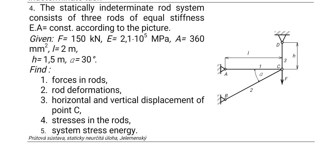 Solved 4. The statically indeterminate rod system consists | Chegg.com