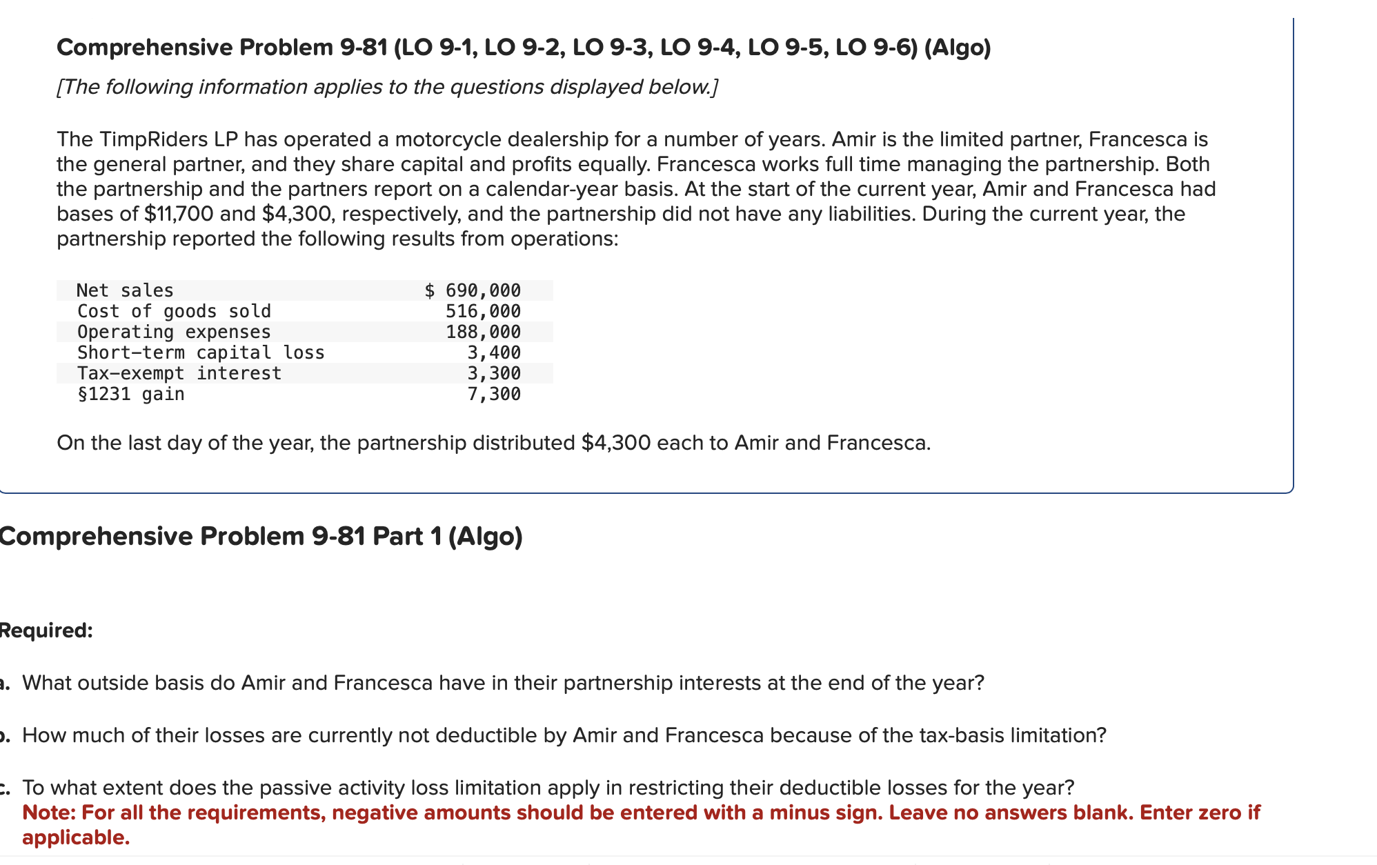 Solved Comprehensive Problem 9-81 (LO 9-1, ﻿LO 9-2, ﻿LO 9-3, | Chegg.com