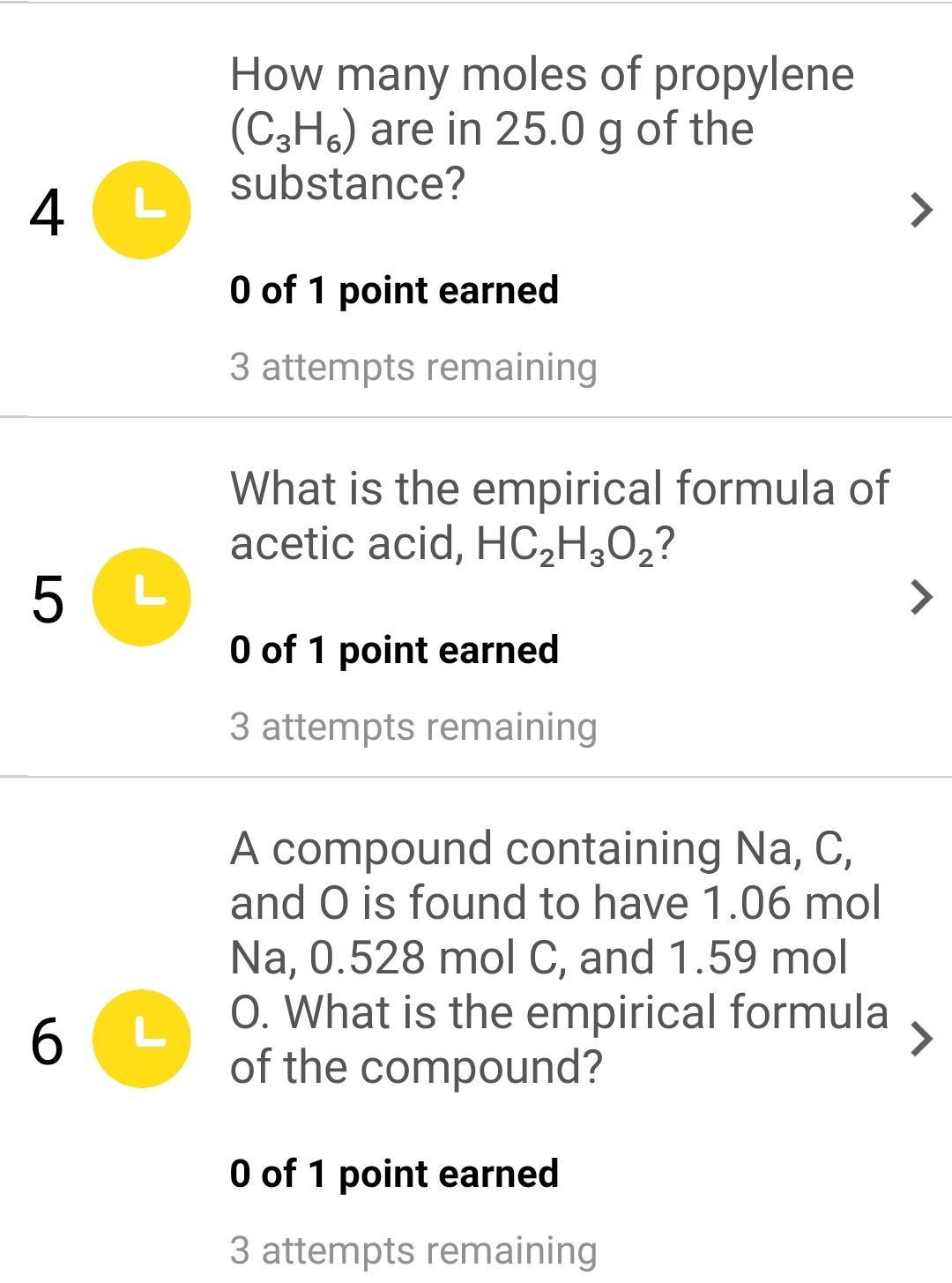 Solved How many moles of propylene (C3H6) are in 25.0 g of | Chegg.com