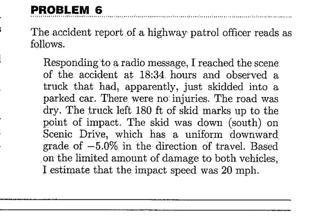 Solved PROBLEM 6. ... The accident report of a highway | Chegg.com