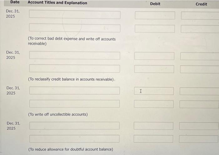 Solved 4. Allowance for Doubtful Accounts is as follows for | Chegg.com