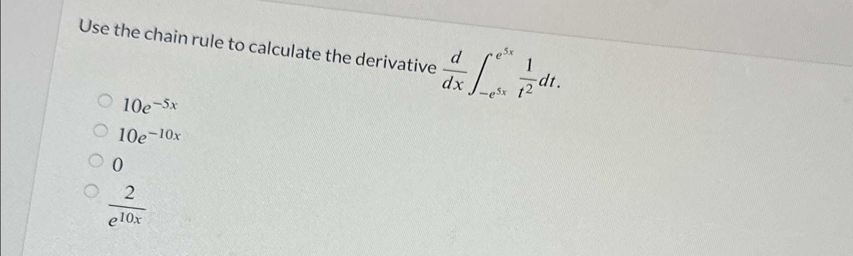 Solved Use the chain rule to calculate the derivative | Chegg.com
