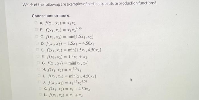 Solved Which of the following are examples of perfect | Chegg.com