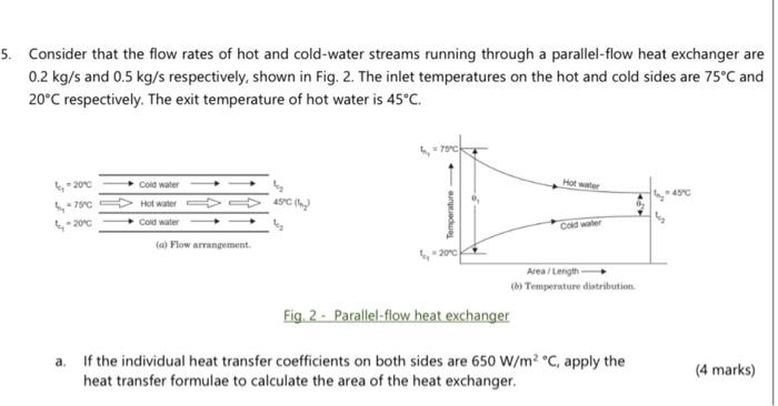 Solved Consider that the flow rates of hot and cold-water | Chegg.com