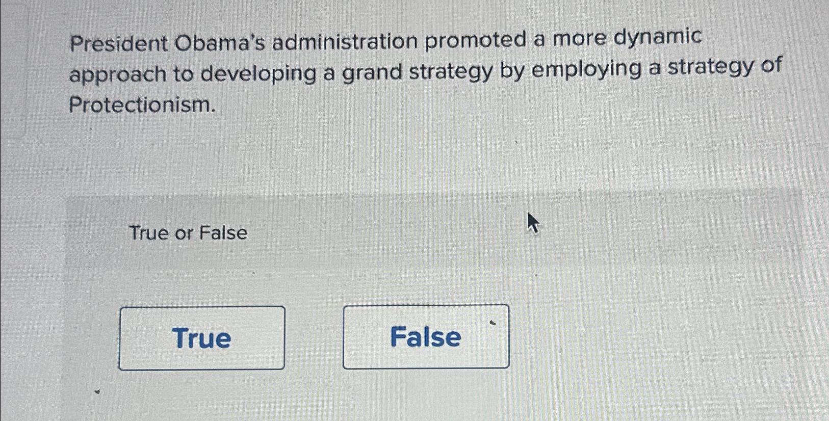 Solved President Obama's administration promoted a more | Chegg.com