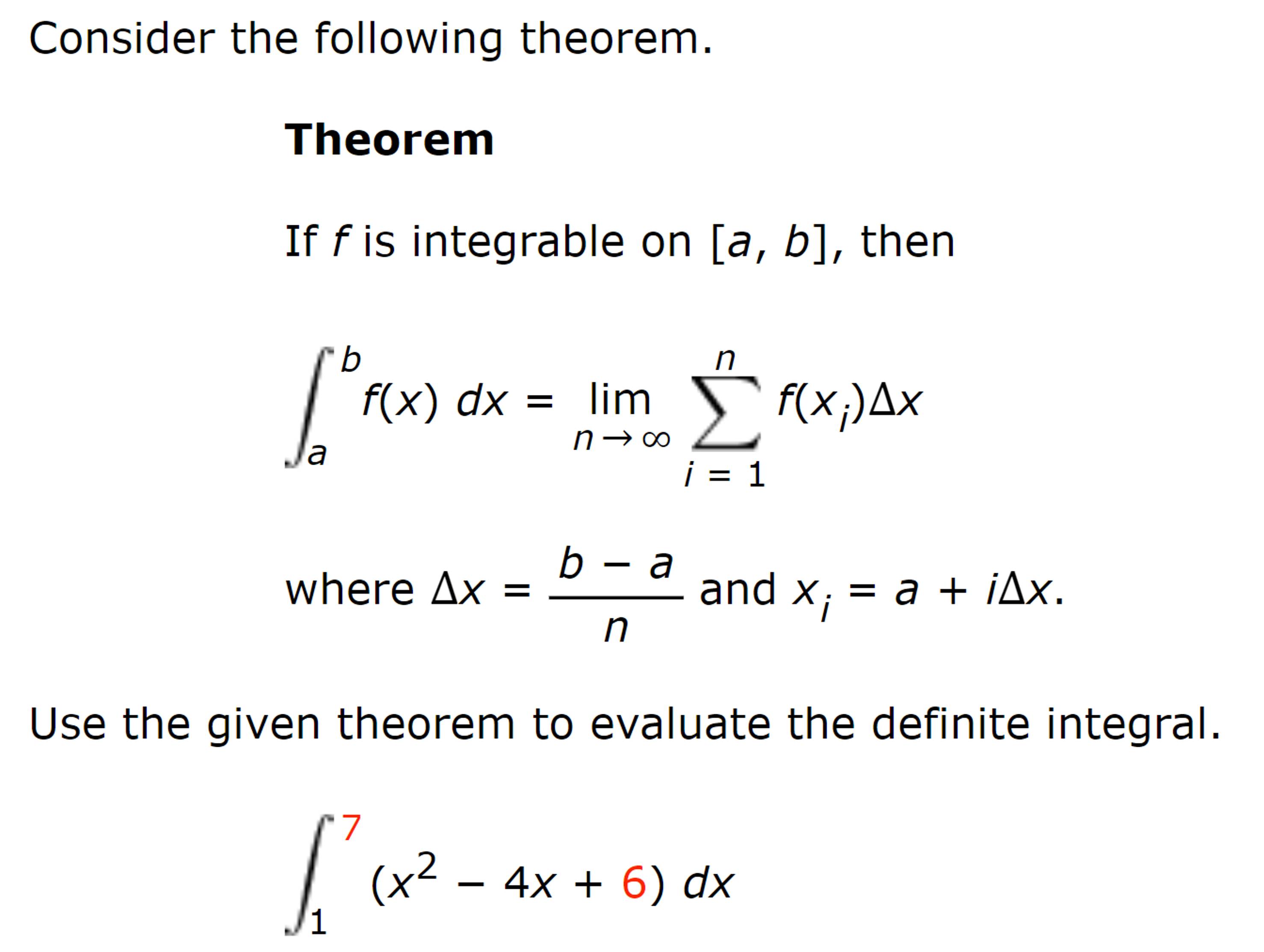 Solved If f ﻿is integrable on a,b, | Chegg.com