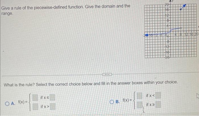 Solved Give a rule of the piecewise-defined function. Give | Chegg.com