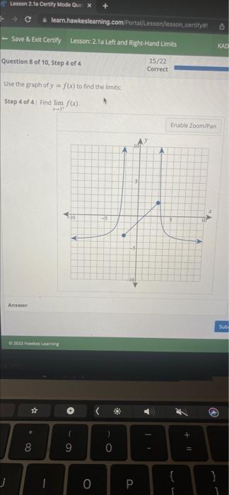 Solved Use the graph of y=f(x) to find the limits. Step 4 of | Chegg.com
