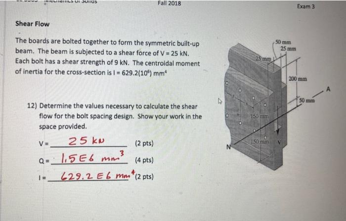 Solved Shear Flow The boards are bolted together to form the | Chegg.com