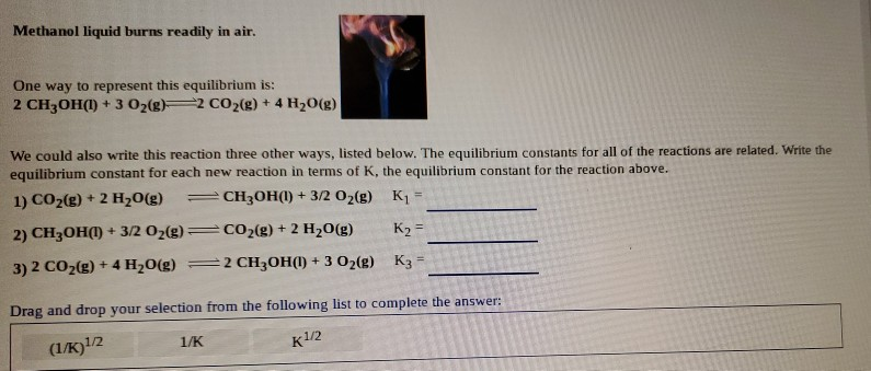 Solved Methanol liquid burns readily in air. One way to | Chegg.com