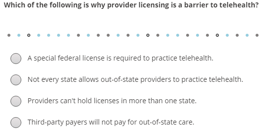 Solved Which of the following is why provider licensing is a | Chegg.com