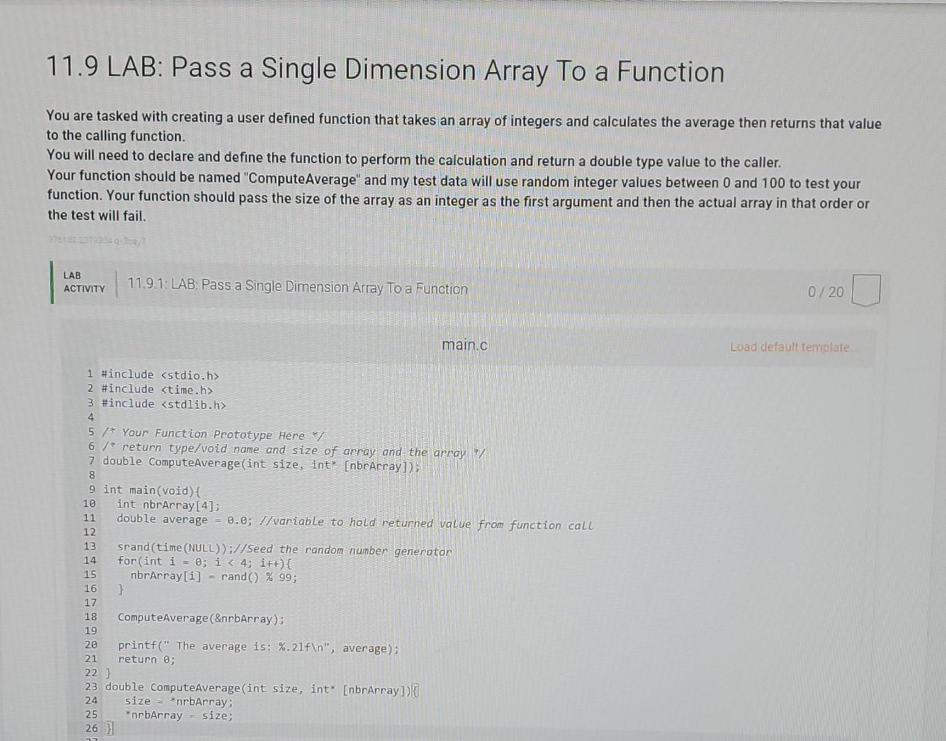 Solved C programming. I'm not sure how to type what it's | Chegg.com