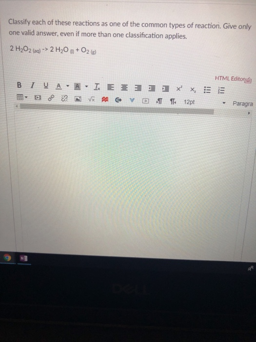 Solved Classify each of these reactions as one of the common | Chegg.com