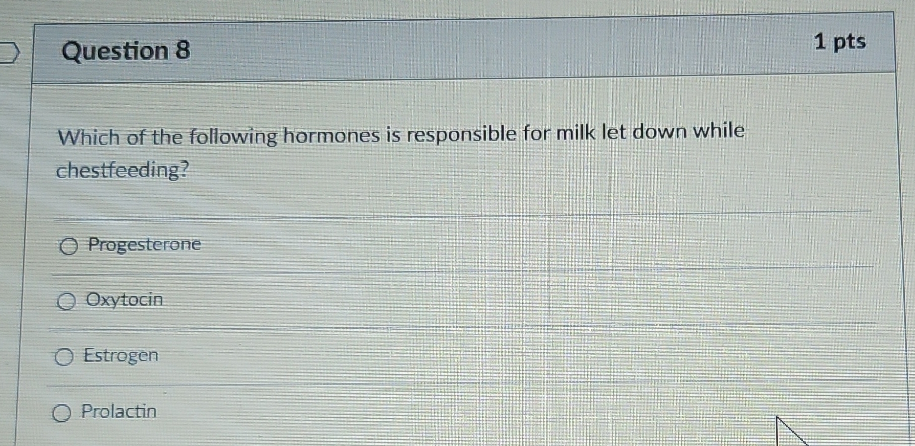 Solved Question 81 ﻿ptsWhich of the following hormones is | Chegg.com