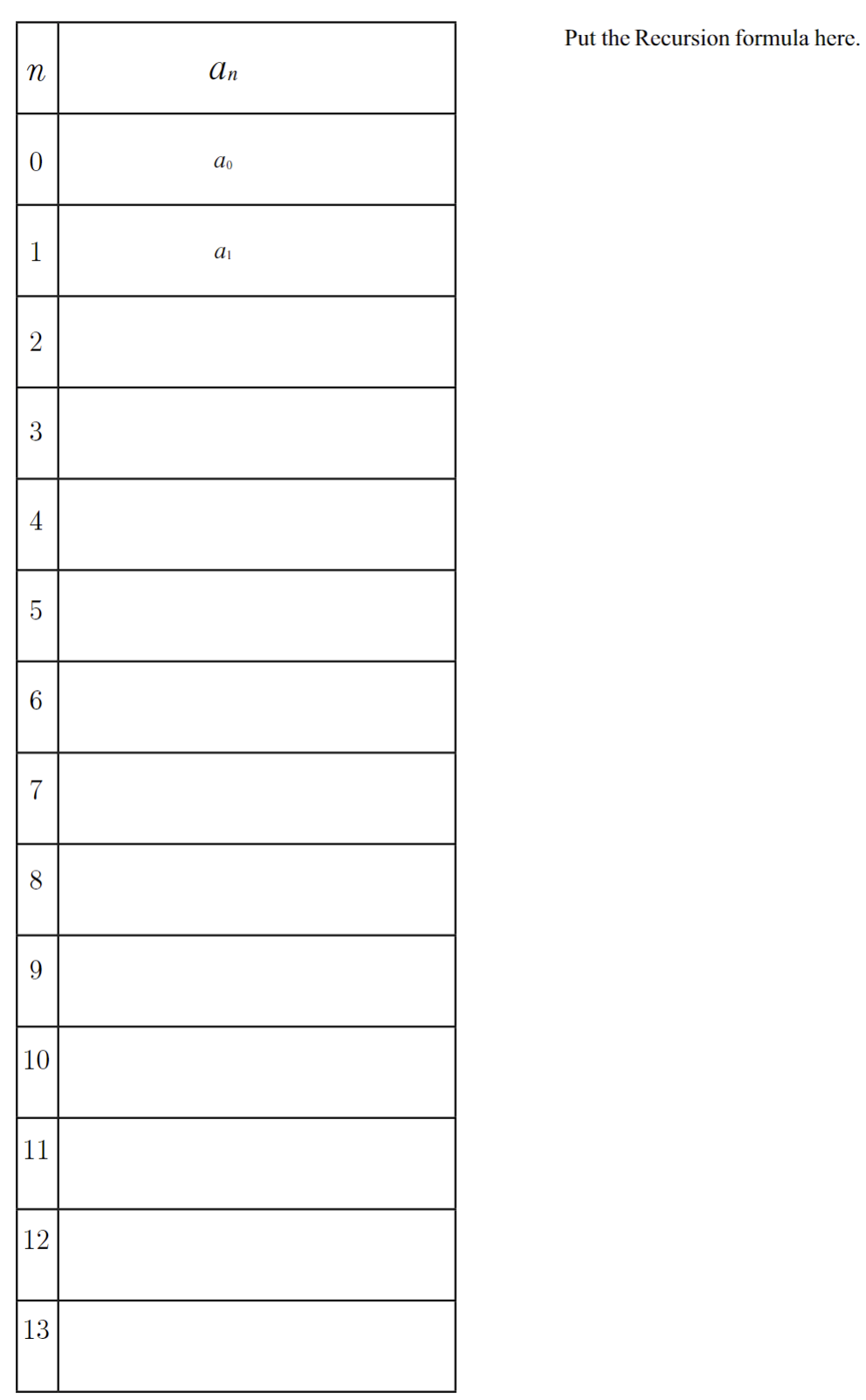 Solved Differential EquationsPut the Recursion formula here. | Chegg.com