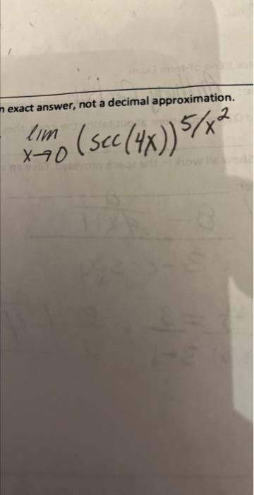 Solved nexact answer, not a decimal approximation. | Chegg.com