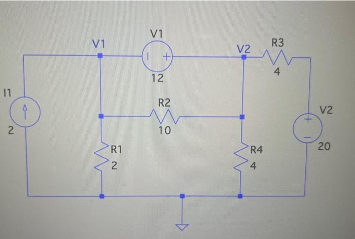 Solved How Would I Find The Voltages At Node V1 And Node V2 6455