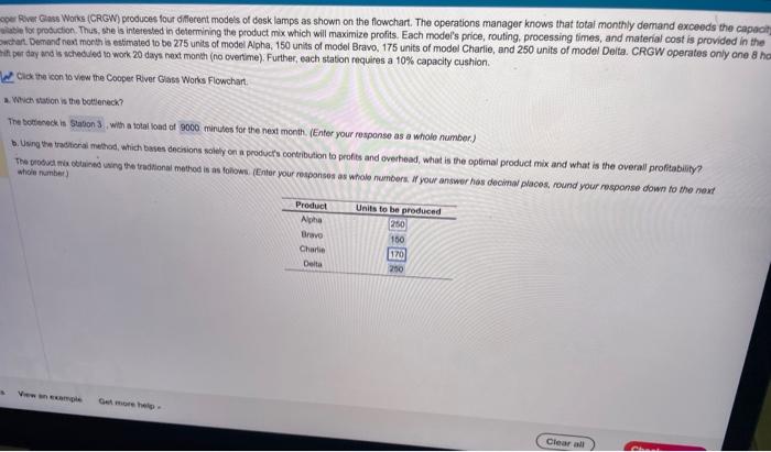 Solved poe Rwer Gass Whiks (CREW) produces four diflerent | Chegg.com