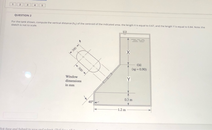 Solved 1 2. 3 QUESTION 2 For the tank shown, compute the | Chegg.com