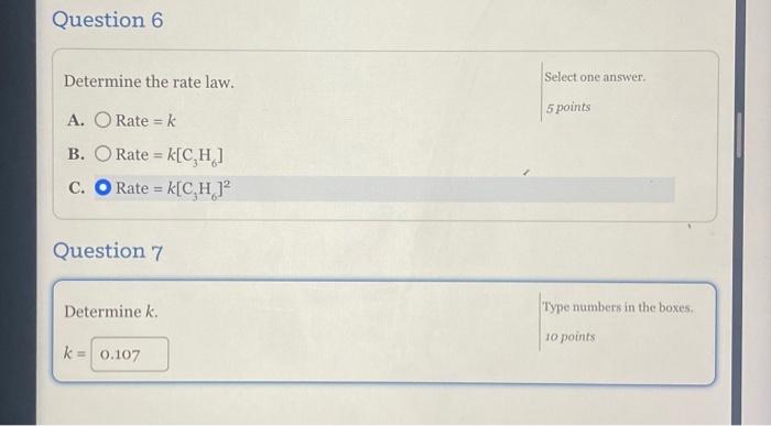 Solved Use the following information to answer questions 6 | Chegg.com