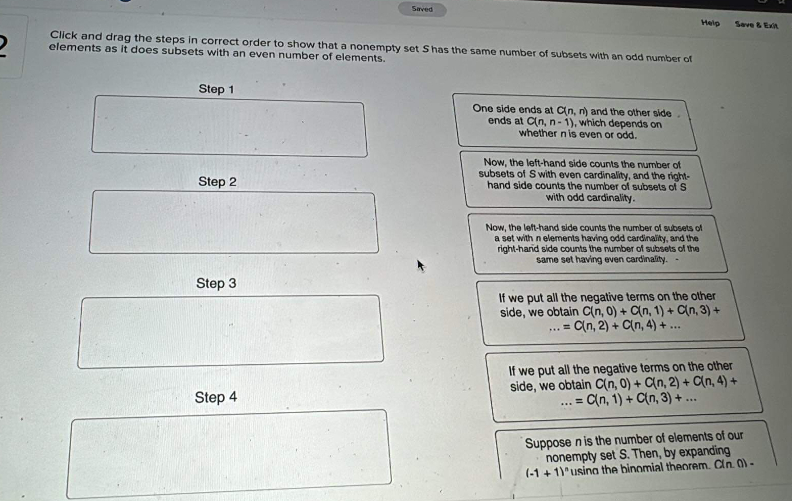Solved Click and drag the steps in correct order to show | Chegg.com