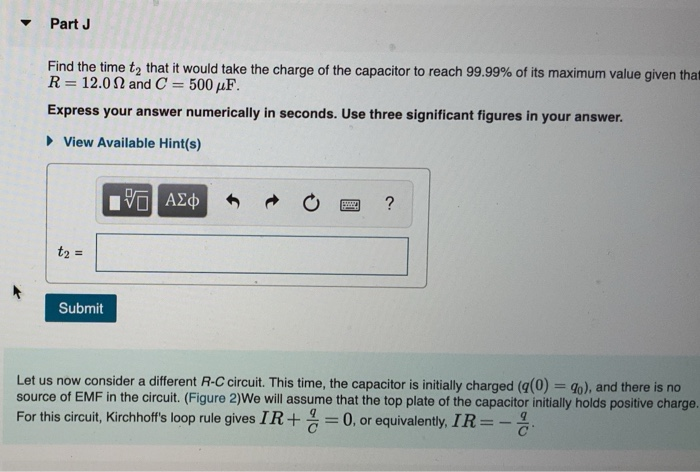 Solved Charging and Discharging a Capacitor in an R-C | Chegg.com