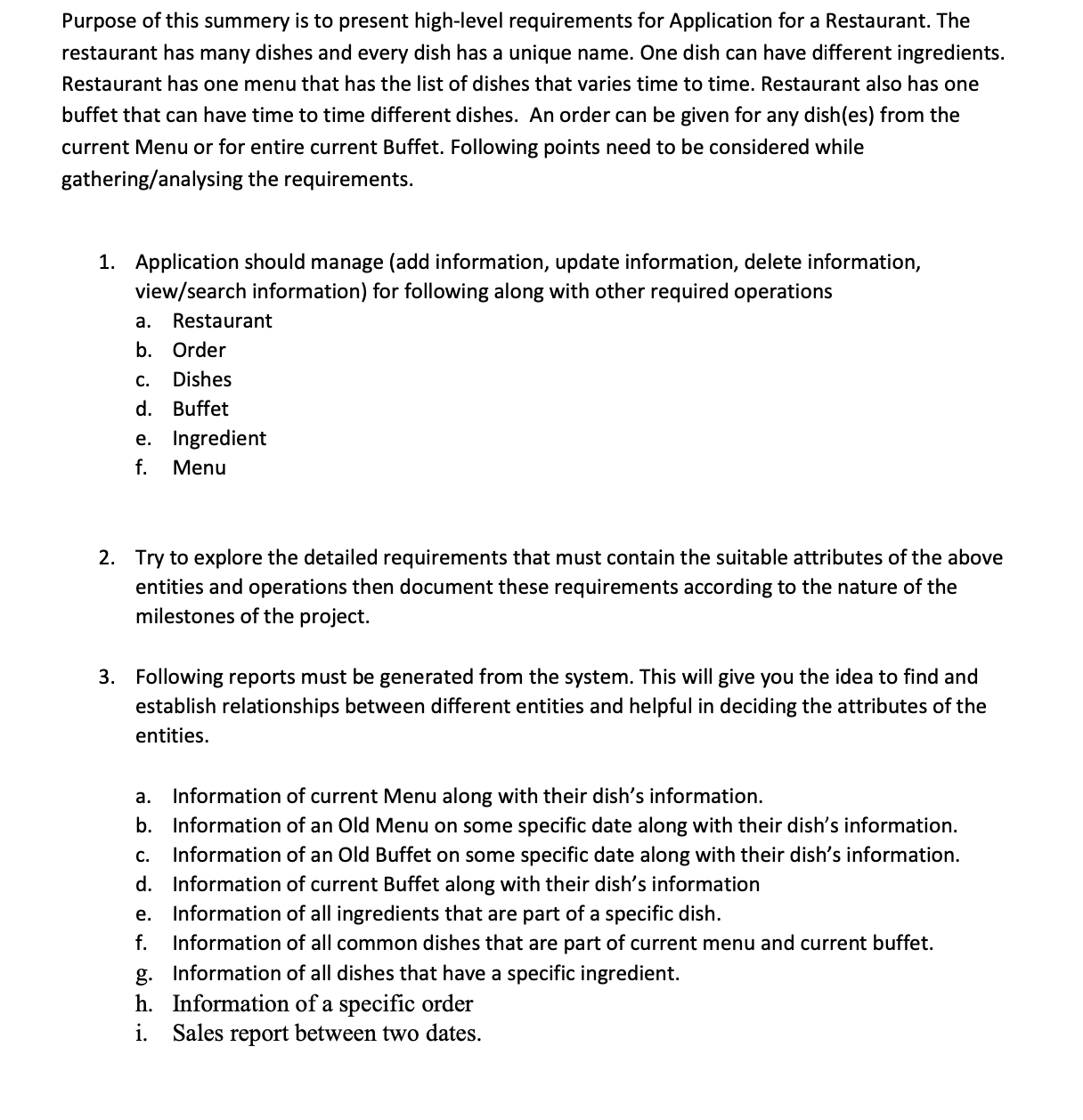 Solved Purpose of this summery is to present high-level | Chegg.com